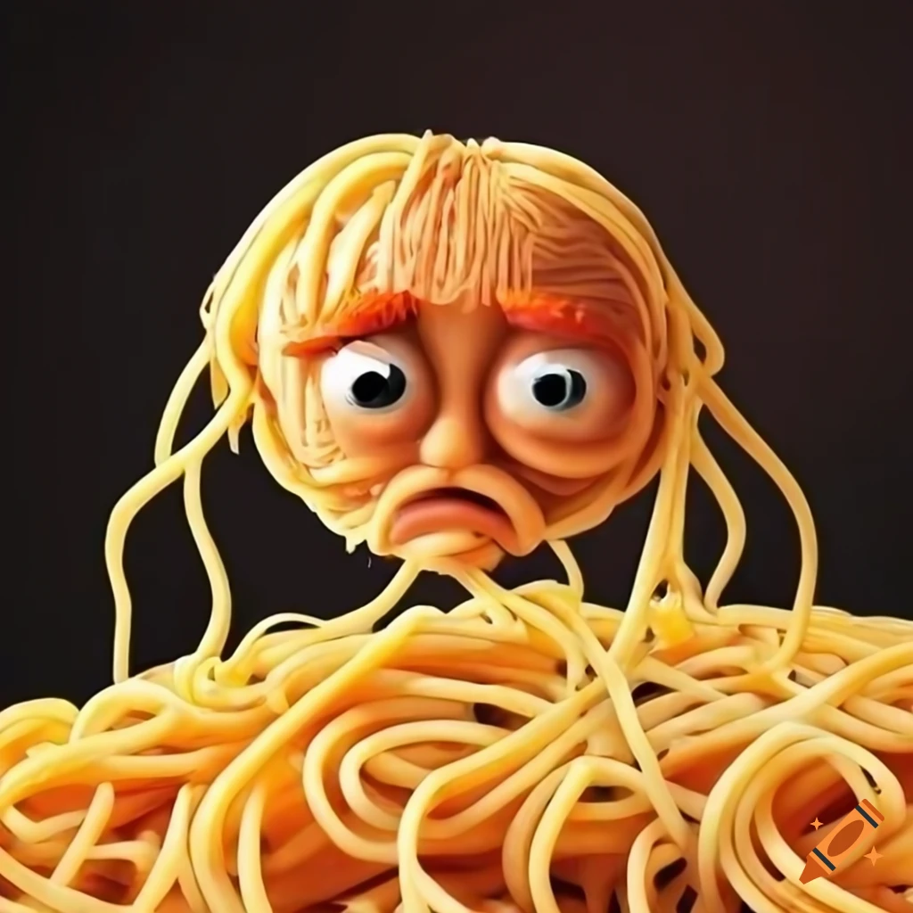 Sad spaghetti on Craiyon