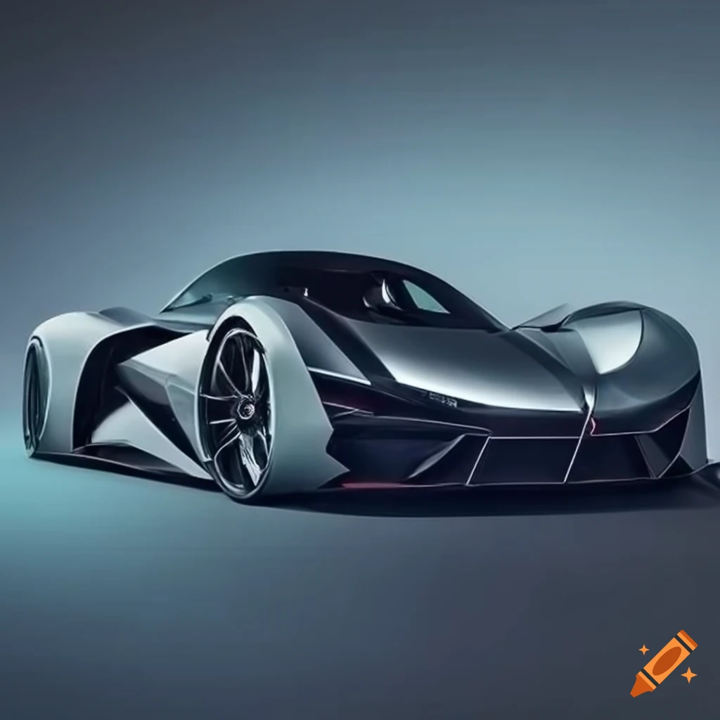 Impressive hypercar leaving trails of light on Craiyon