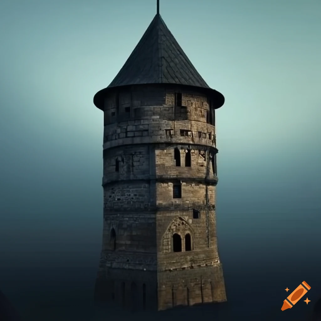 Medieval wall tower on Craiyon