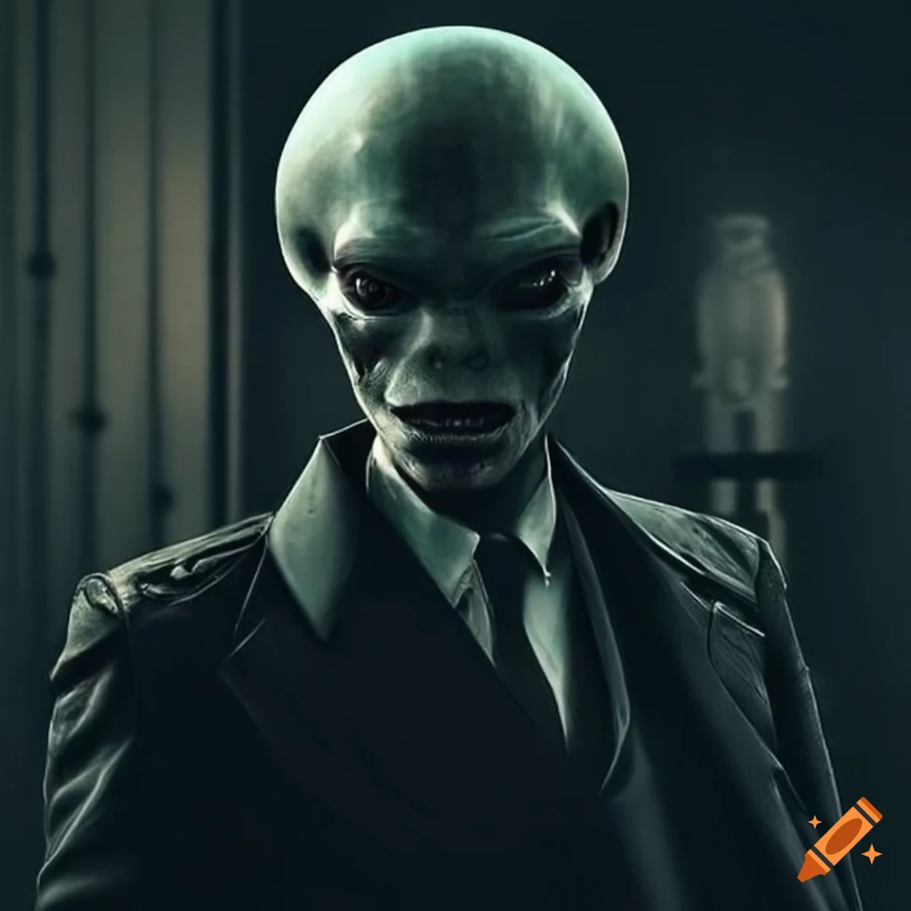 Alien-italian mafia fusion artwork on Craiyon