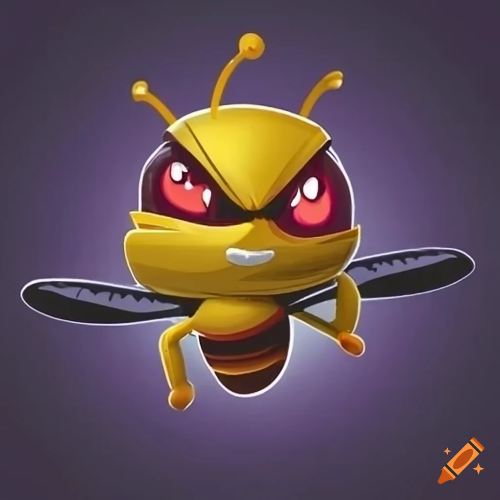 Angry firefly mascot design on Craiyon