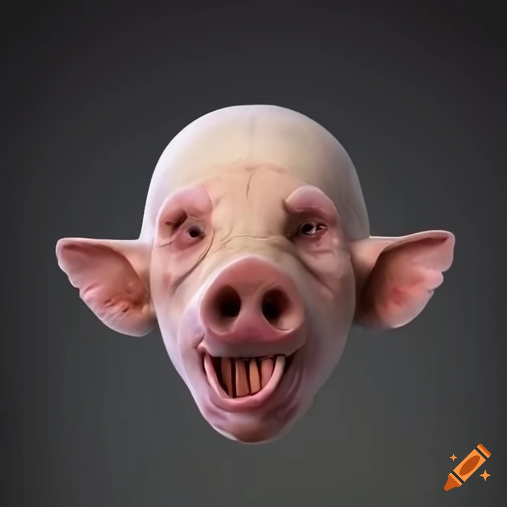 Human pig hybrid on Craiyon