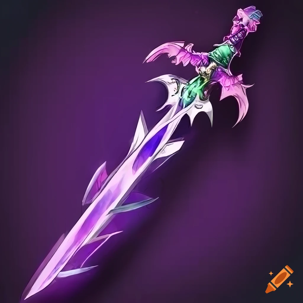 Amethyst sword art on Craiyon