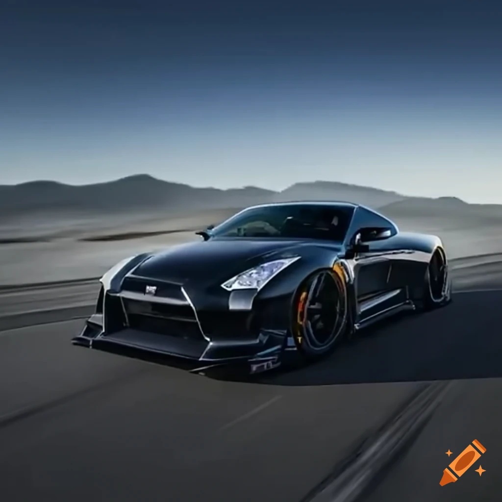 Nissan gtr 35 transformed into a jet on Craiyon