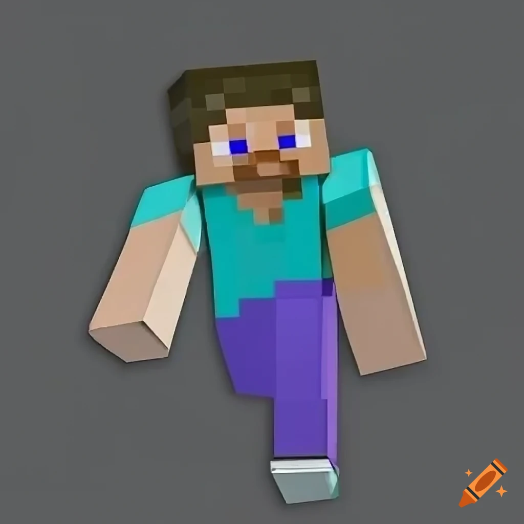 Strong minecraft steve character on Craiyon