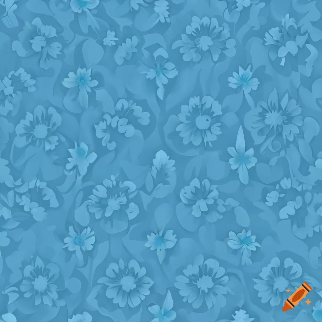 Light blue flower pattern on a dark greyish blue background on Craiyon