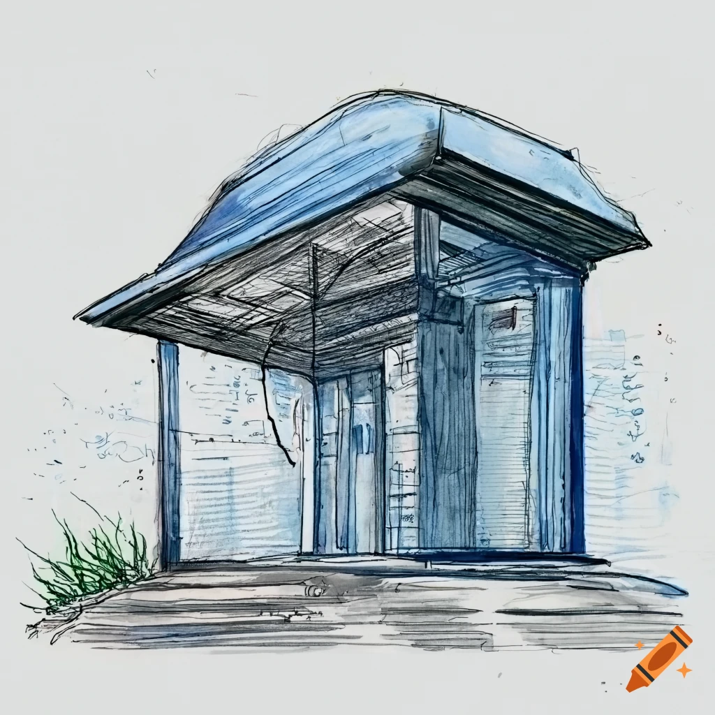 Modern enclosed bus shelter with seating, lights, map, and ADA ...