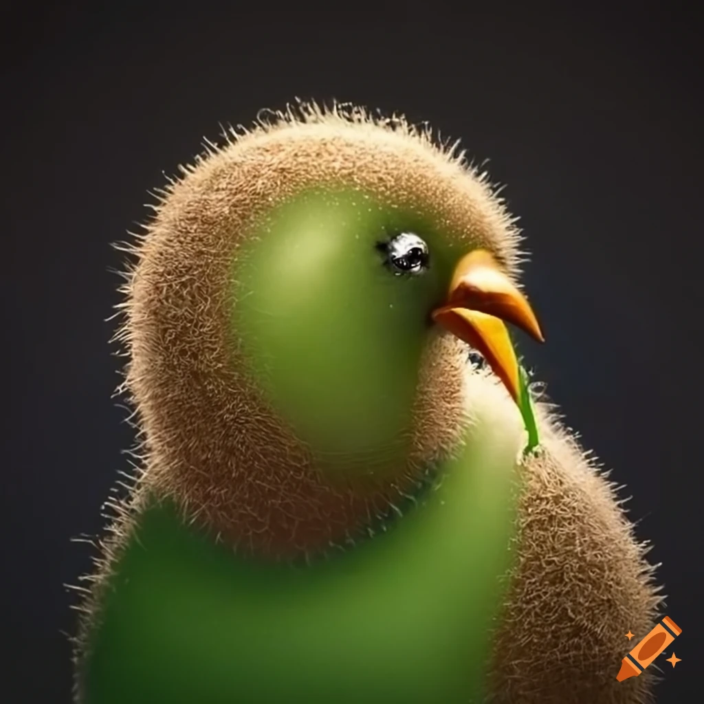 Kiwi bird and kiwi fruit together on Craiyon