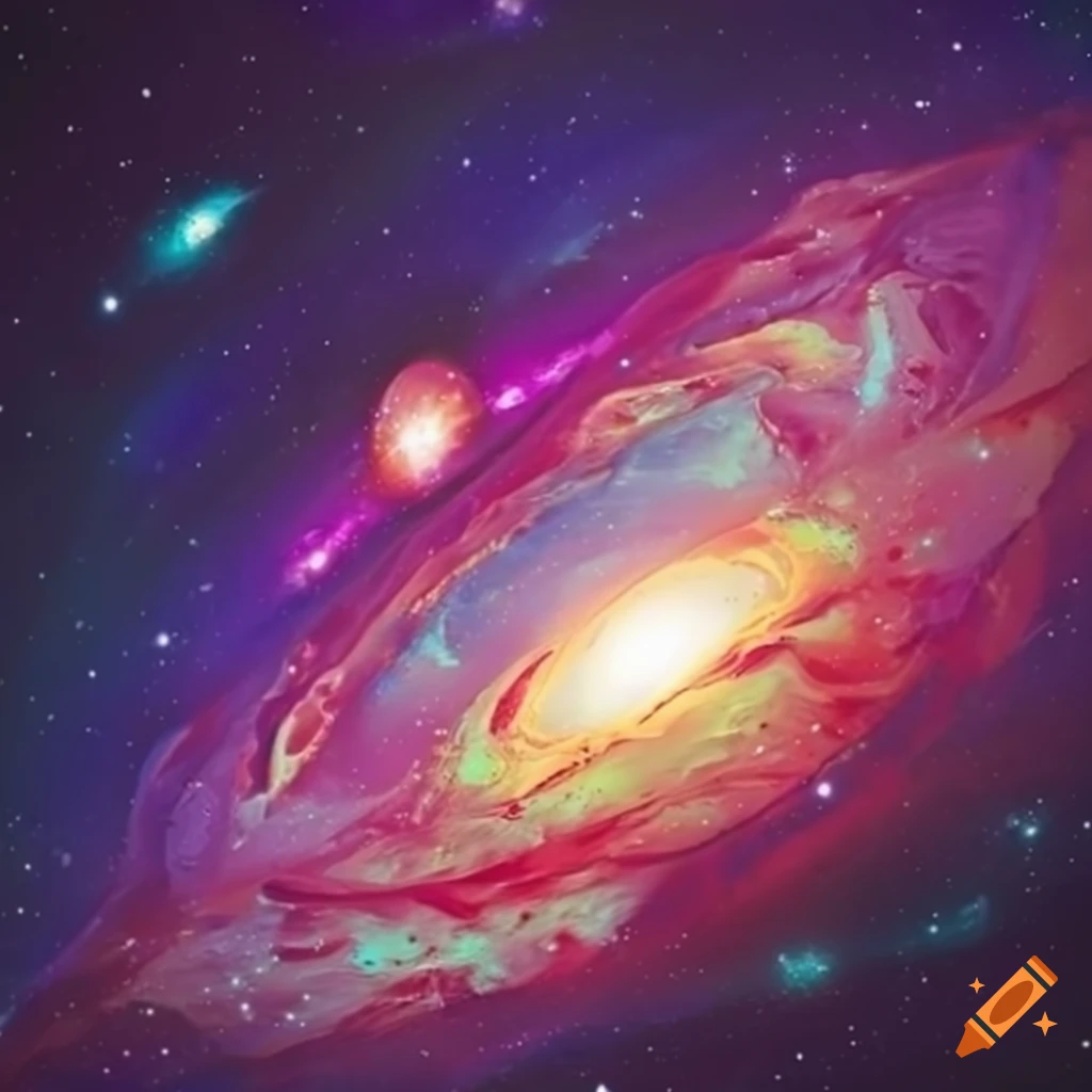 Simple galaxy illustration on Craiyon