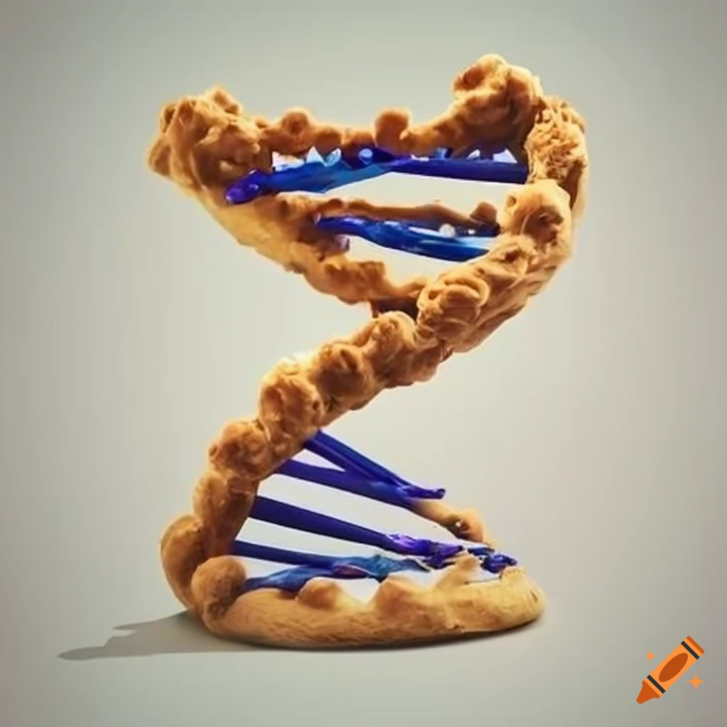 Dna formed by pieces of pie on Craiyon