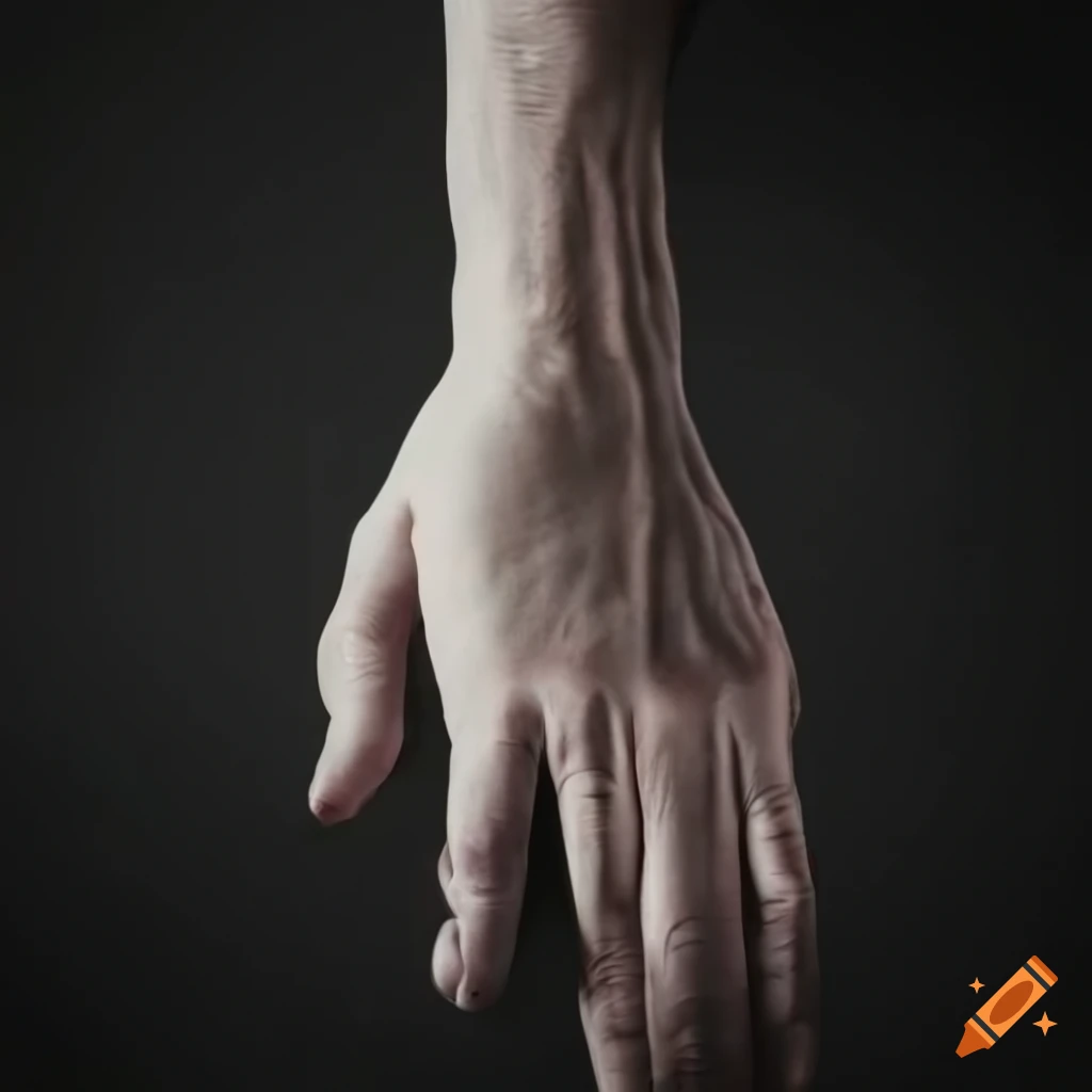 Artistic representation of 100 hands on Craiyon