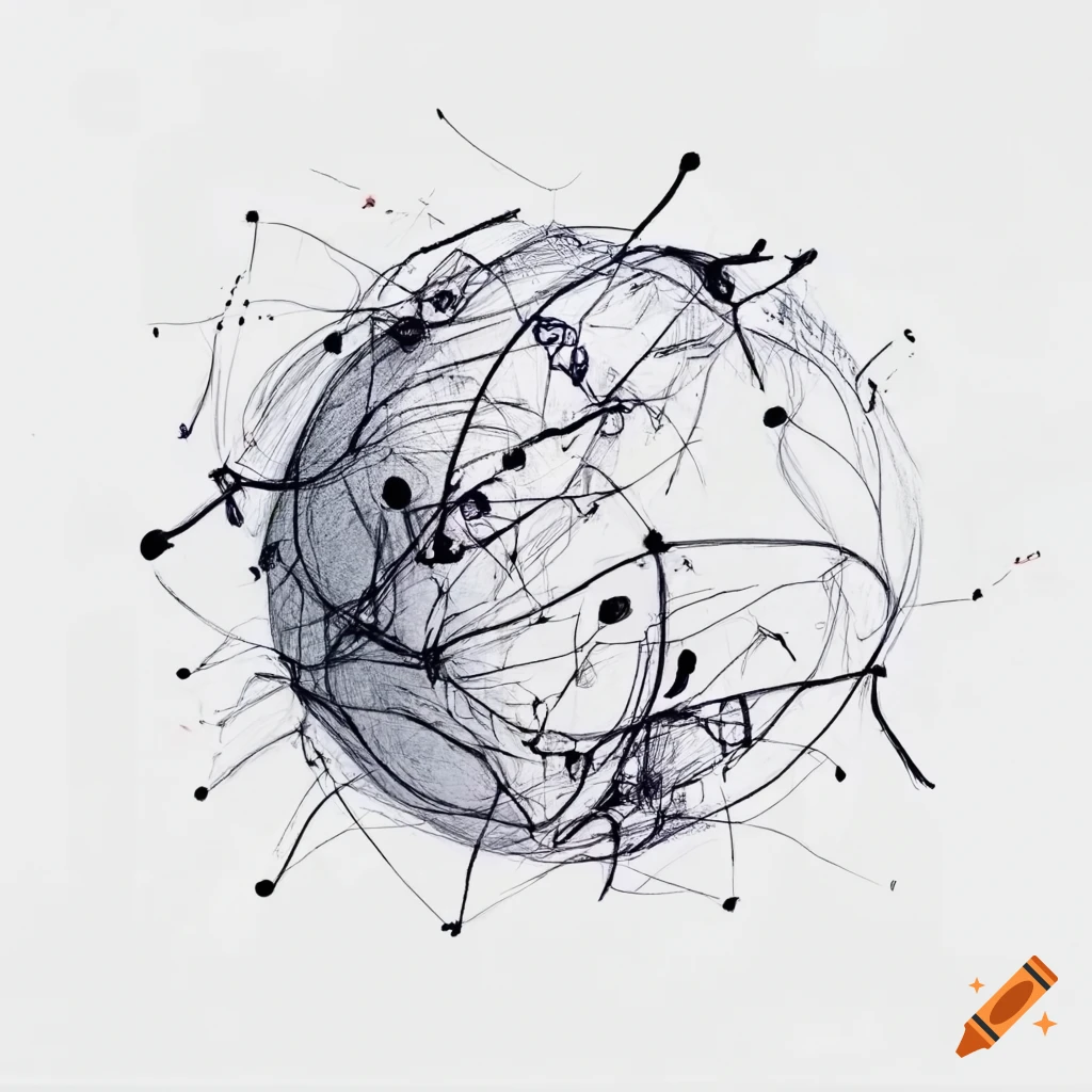 Data movement simple drawing on white background on Craiyon