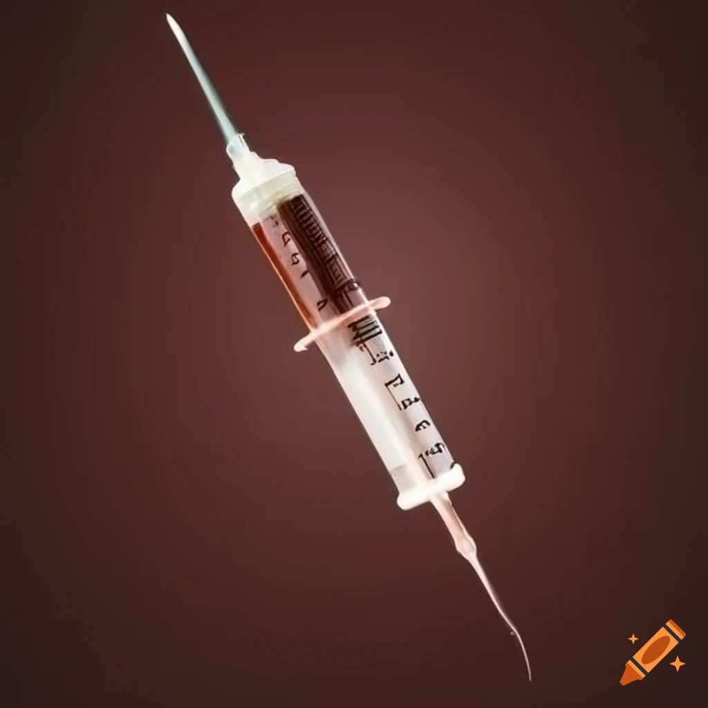 Syringe filled with chocolate on Craiyon