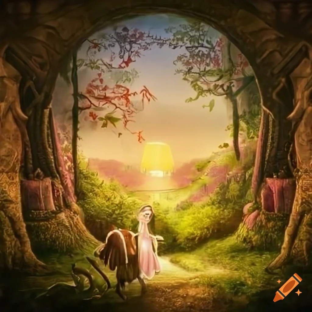 Whimsical fairy tale scene with a delightful depiction on Craiyon