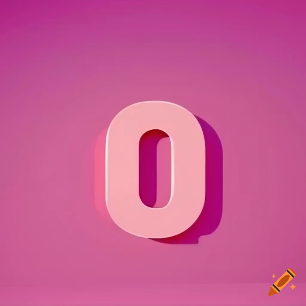 Pink letter o logo design on Craiyon
