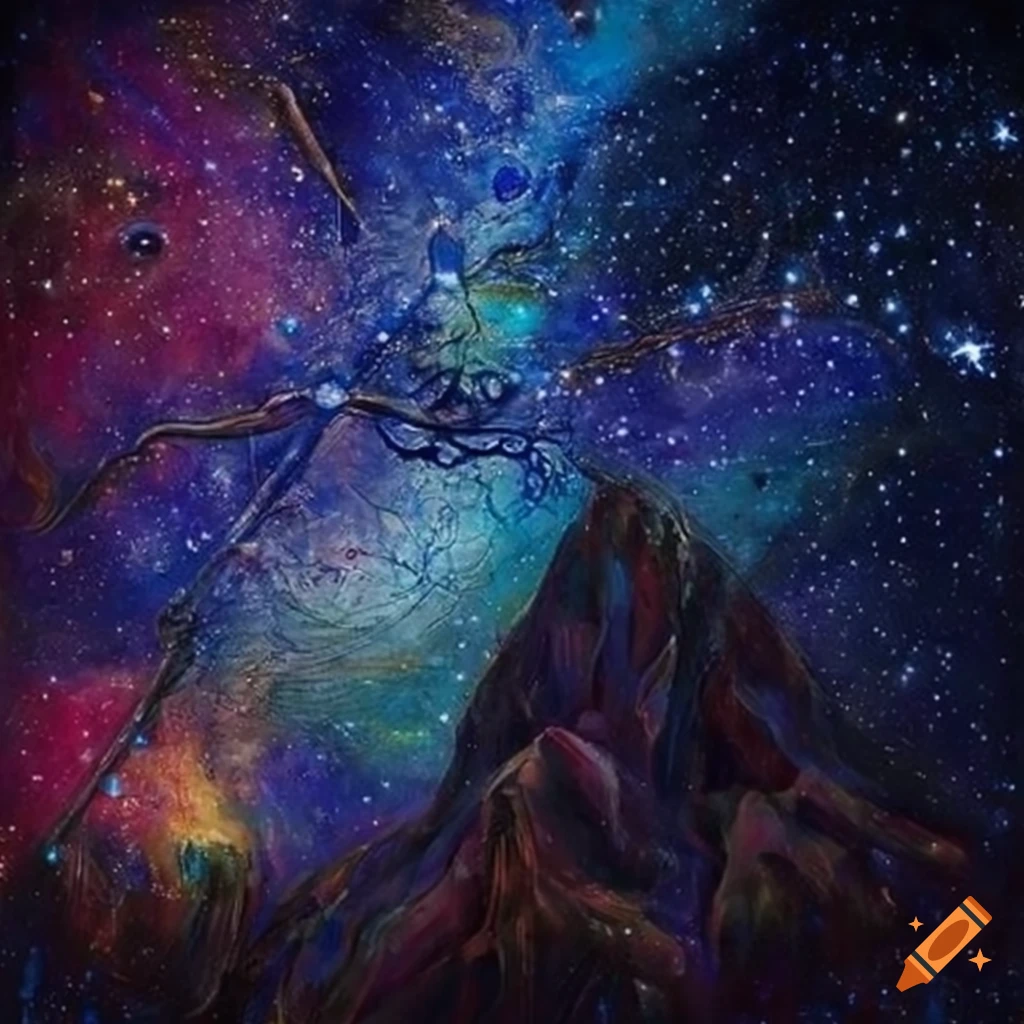 Intricate and vibrant painting of star constellations on Craiyon