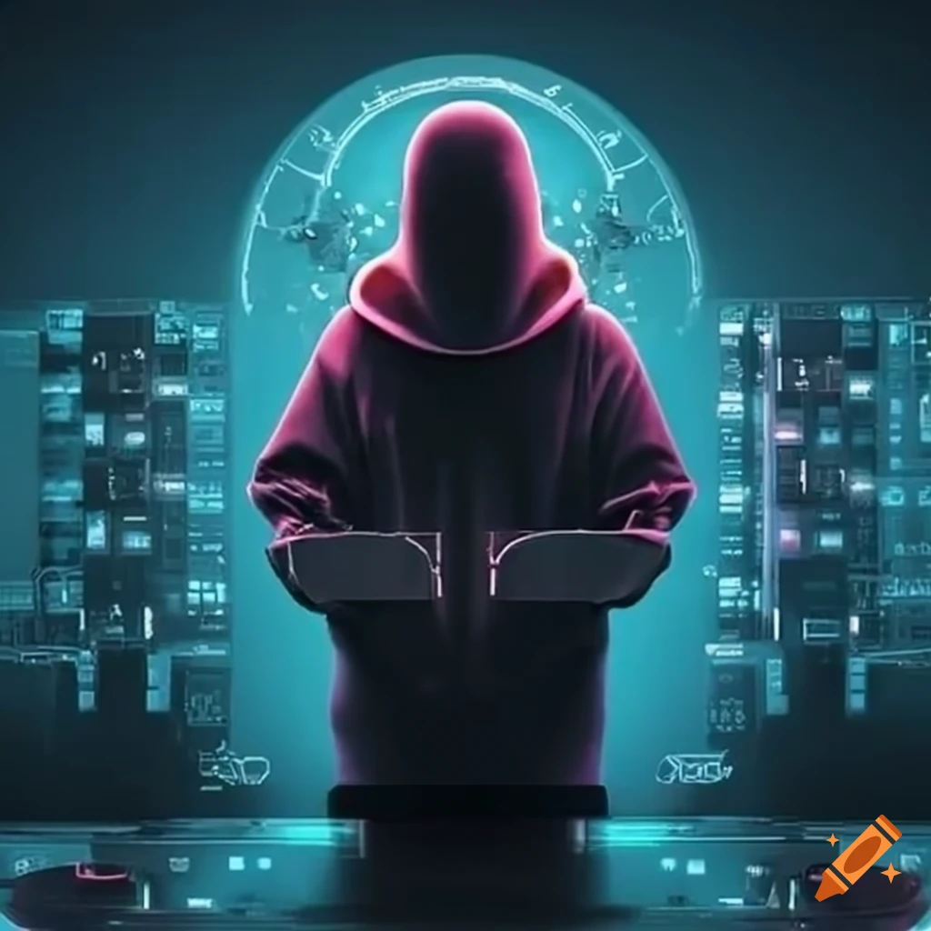 DJ group victory over Chinese hackers in a creative illustration on Craiyon