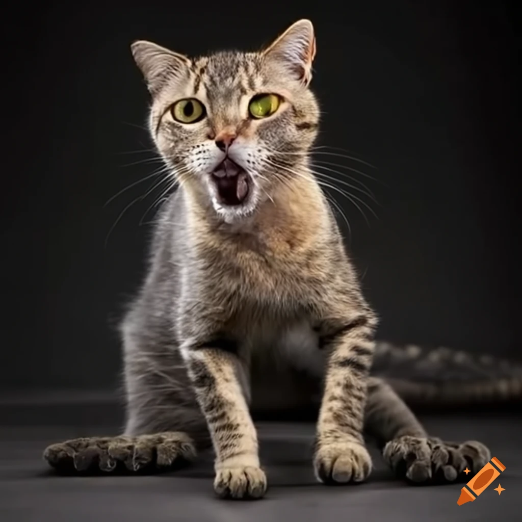 Cat with alligator features on Craiyon