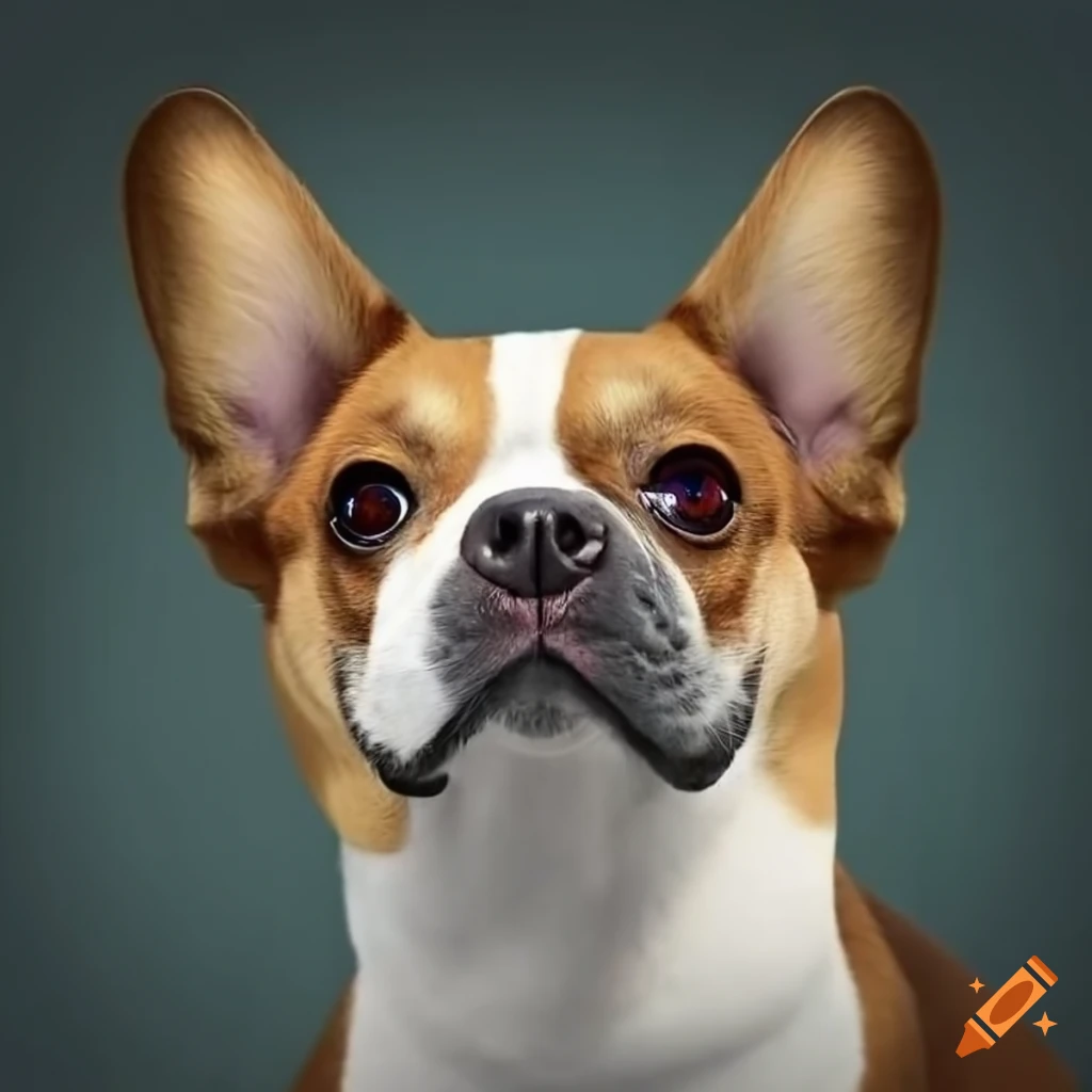 Corgi and boston terrier mix on Craiyon