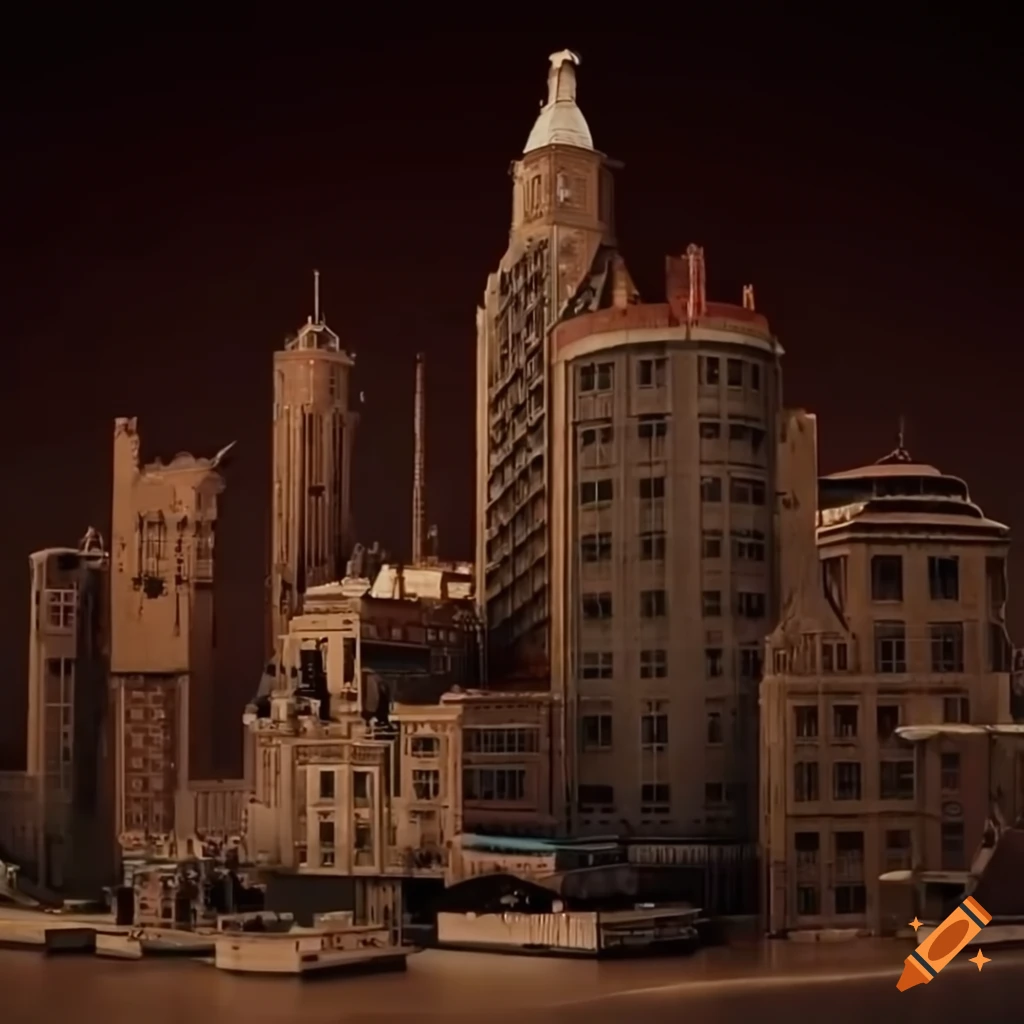 Scale model of a steam punk city in high resolution 4k on Craiyon