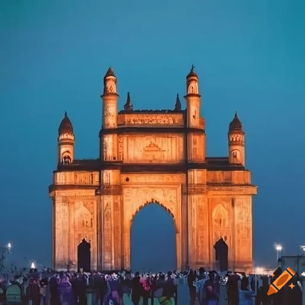 The gateway of india landmark on Craiyon