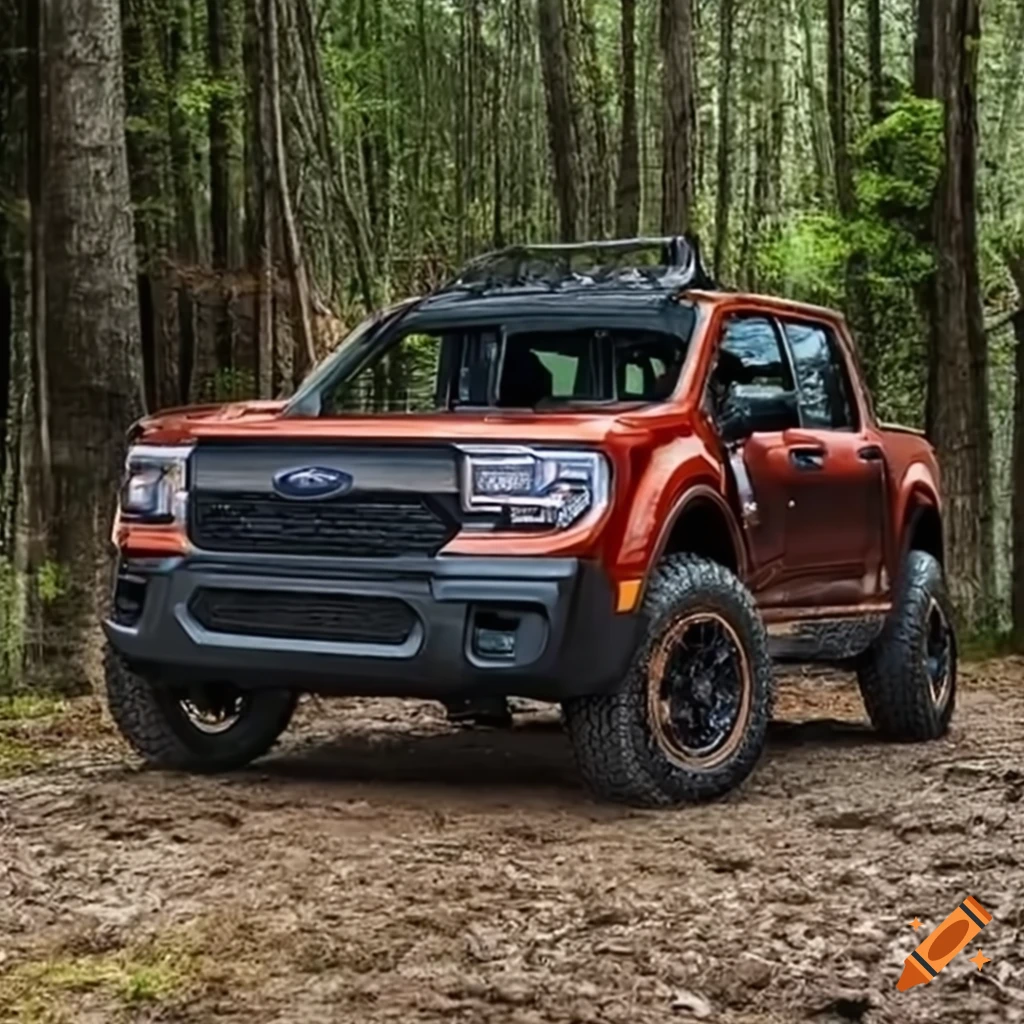 Ford Maverick with off-road modifications on Craiyon