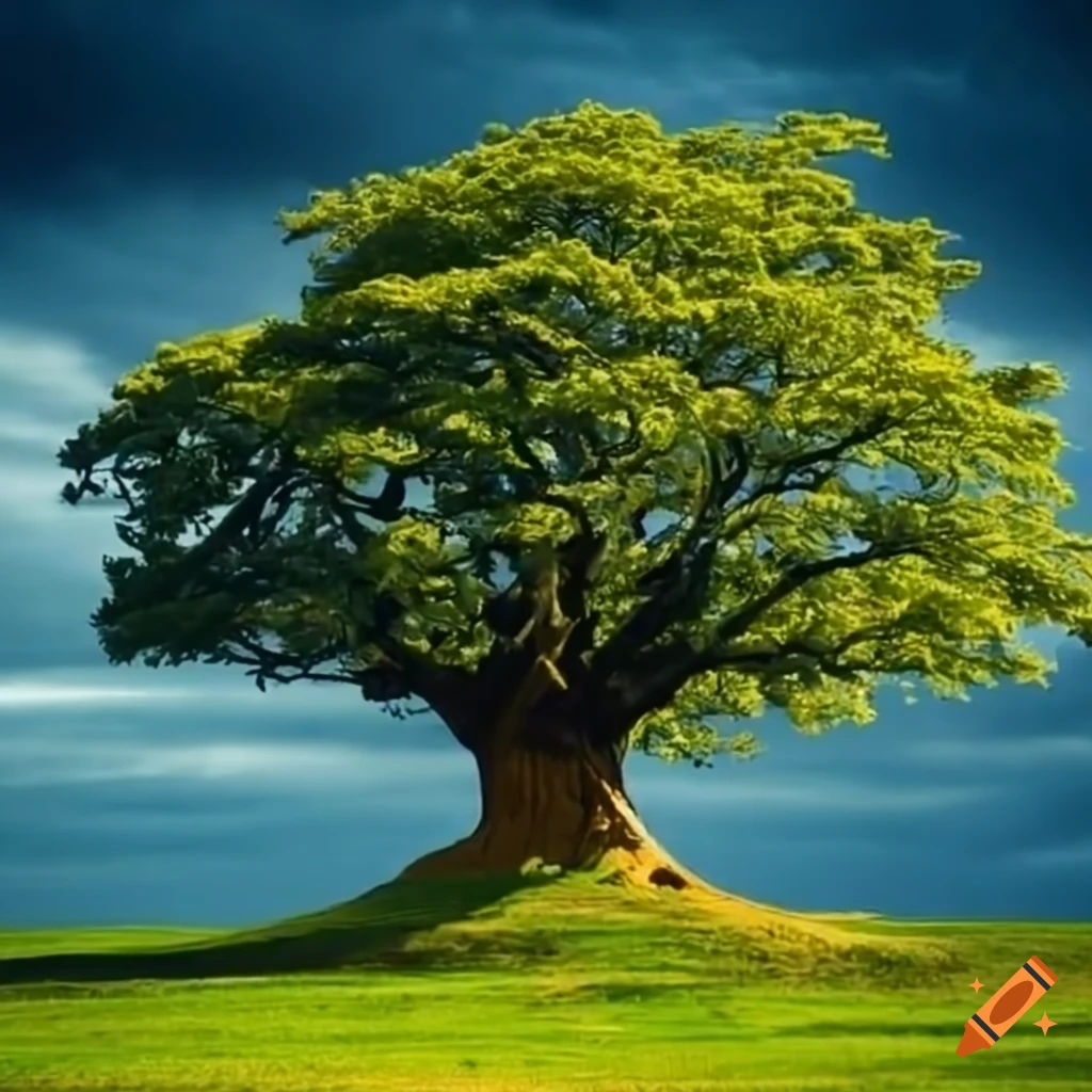 Huge oak tree on Craiyon
