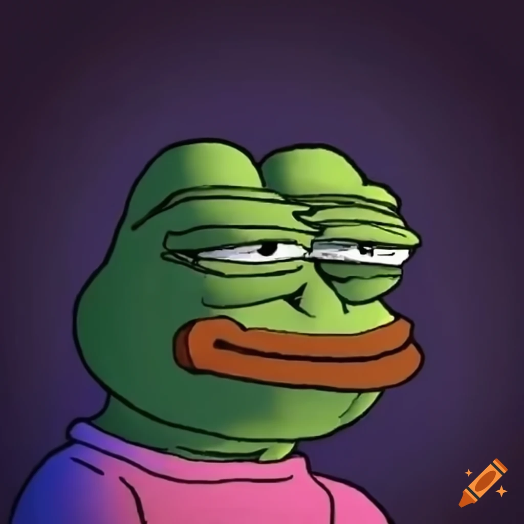 Pepe meme saying good morning on Craiyon