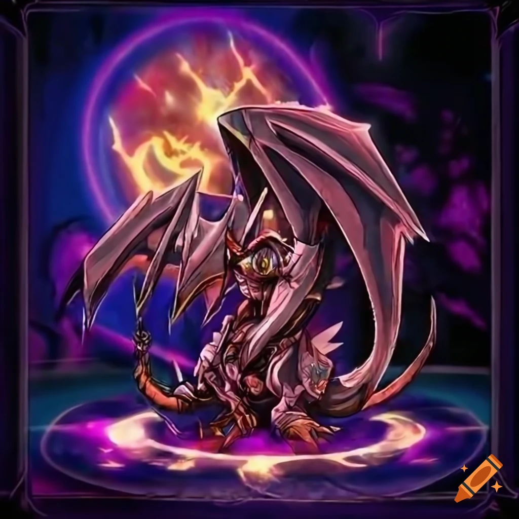 Dragon ritual summon in yugioh art style on Craiyon