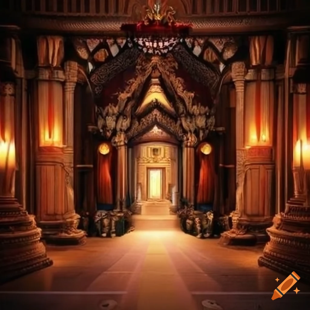 Magical temple room for group therapy on Craiyon