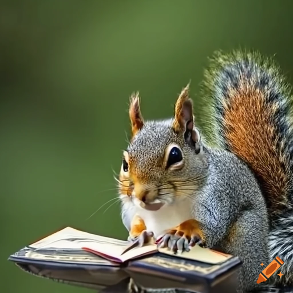 Squirrel reading the quran on Craiyon