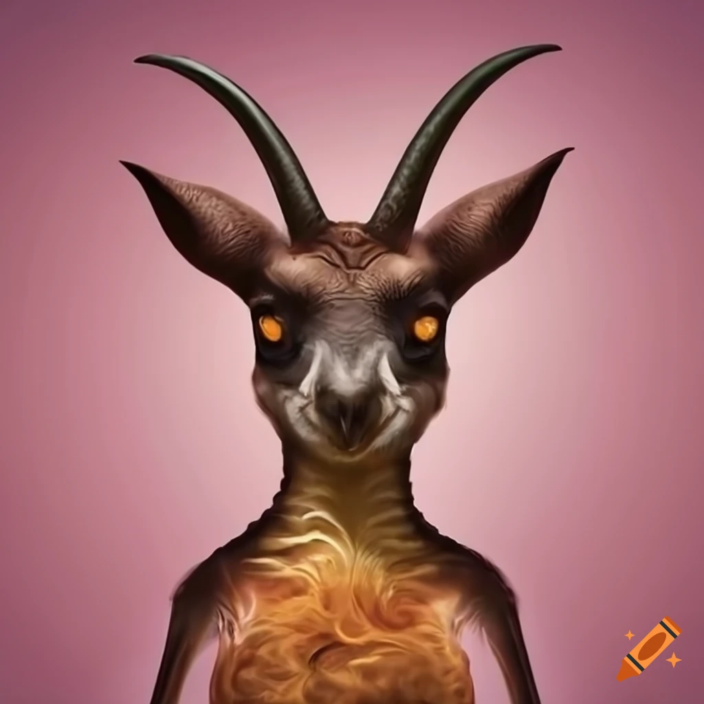 Kangaroo with devil horns on Craiyon