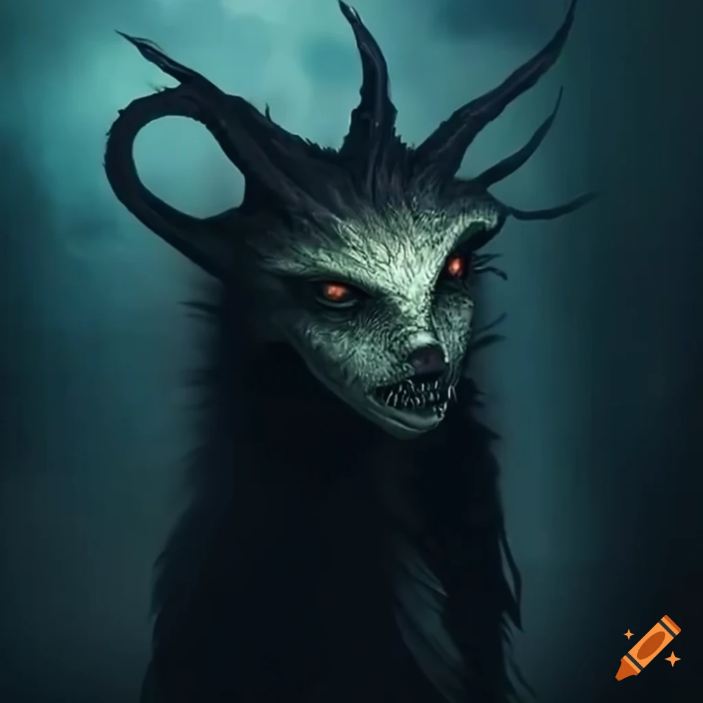 Shadow creature in a fantasy urban art style on Craiyon