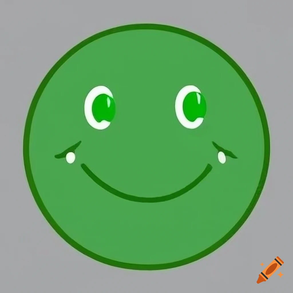 Green smiley face on Craiyon