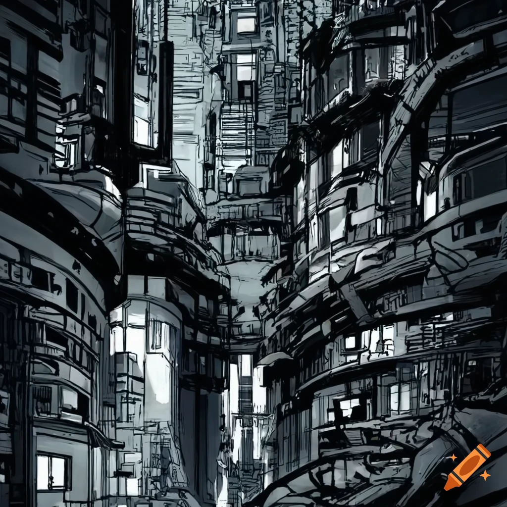 Architecture with human heart under full moon in a sci-fi biopunk style ...