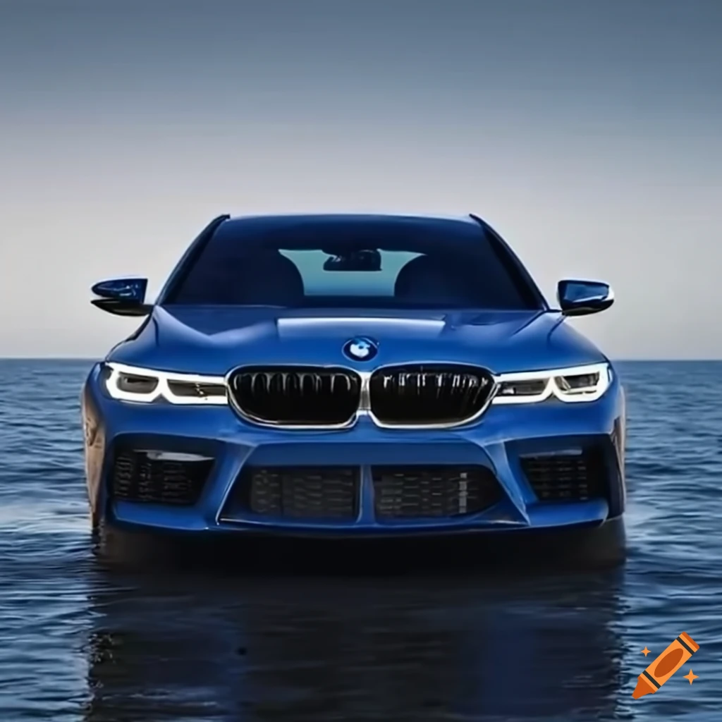 Bmw m5 f90 cruising on water like a vessel on Craiyon
