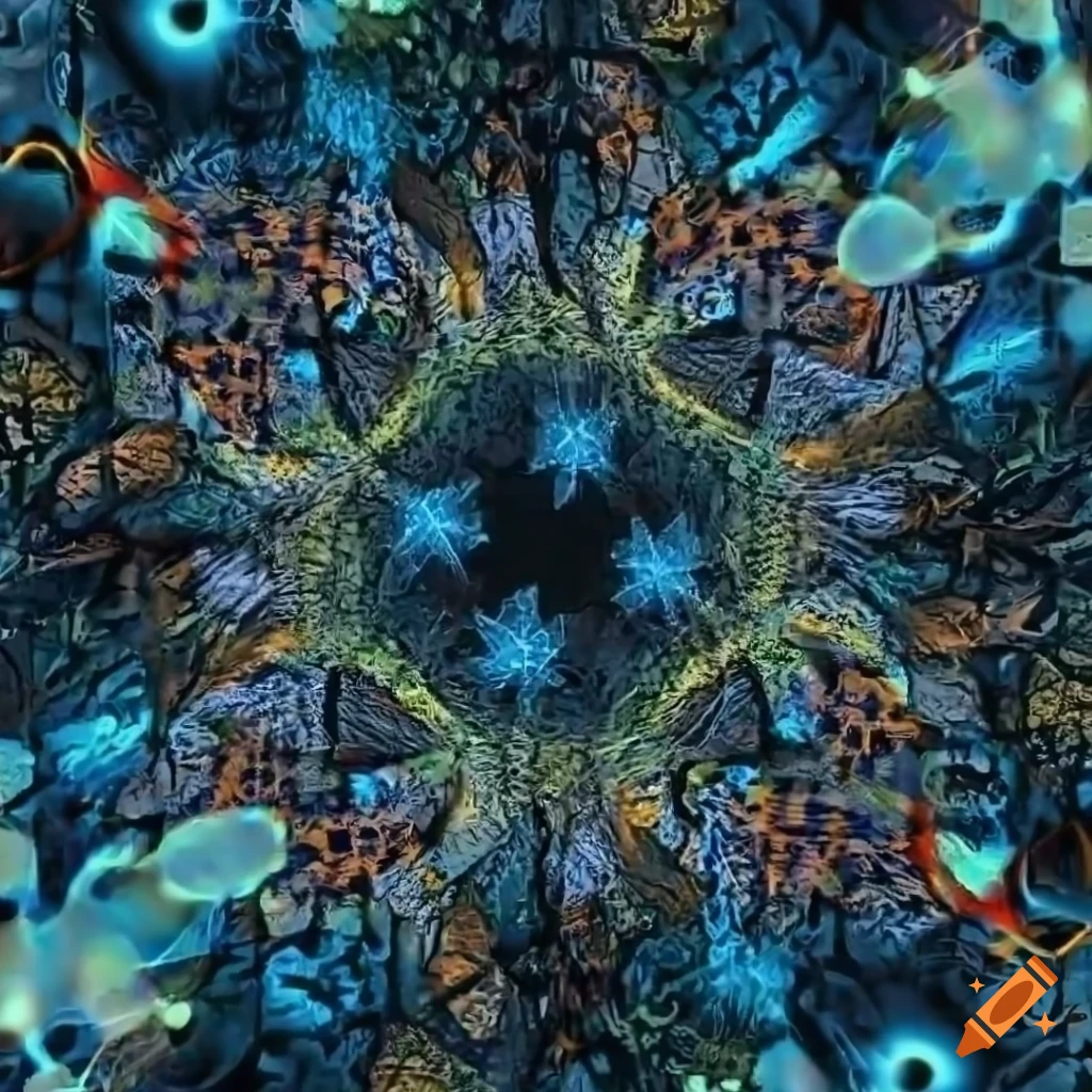 Detailed abstract organic neural network pattern in desaturated colors ...