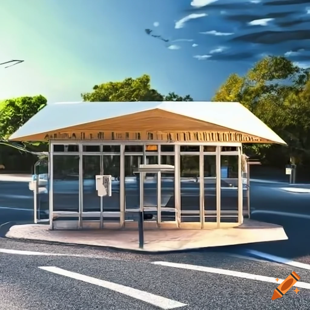 Homestead florida bus shelter rendering in the city on Craiyon