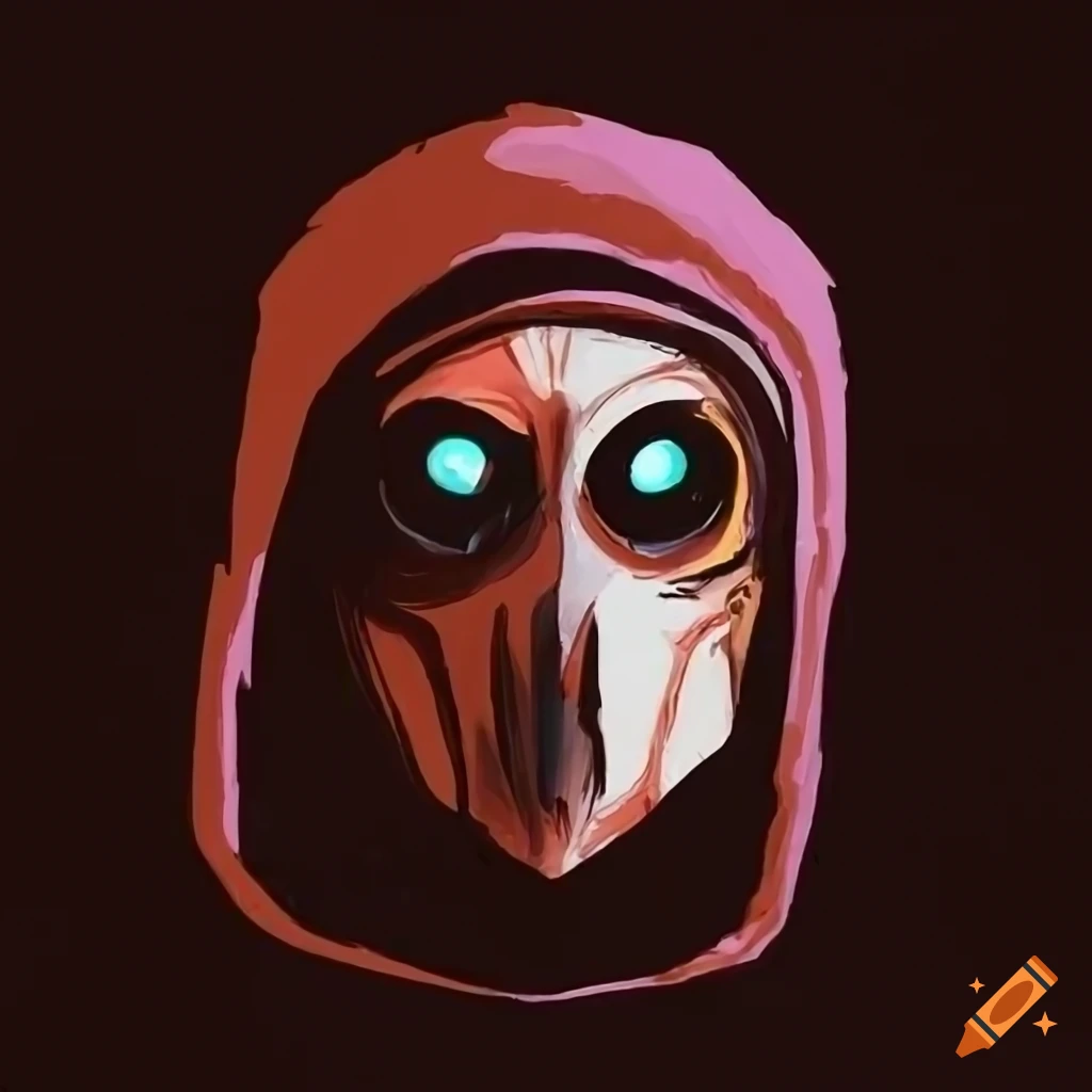 Drawing of a masked space nomad on Craiyon