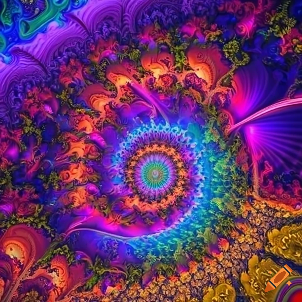 Vibrant fractal design inspired by english summer gardens on Craiyon