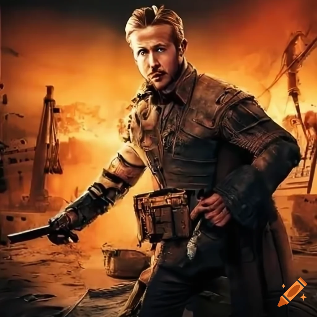 Ryan gosling portraying courier 6 in a fallout: new vegas movie on Craiyon