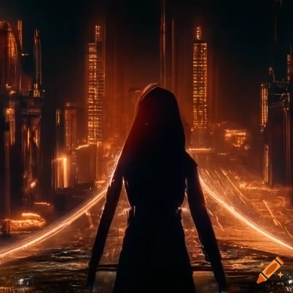 High-definition futuristic blade runner-inspired scene on Craiyon