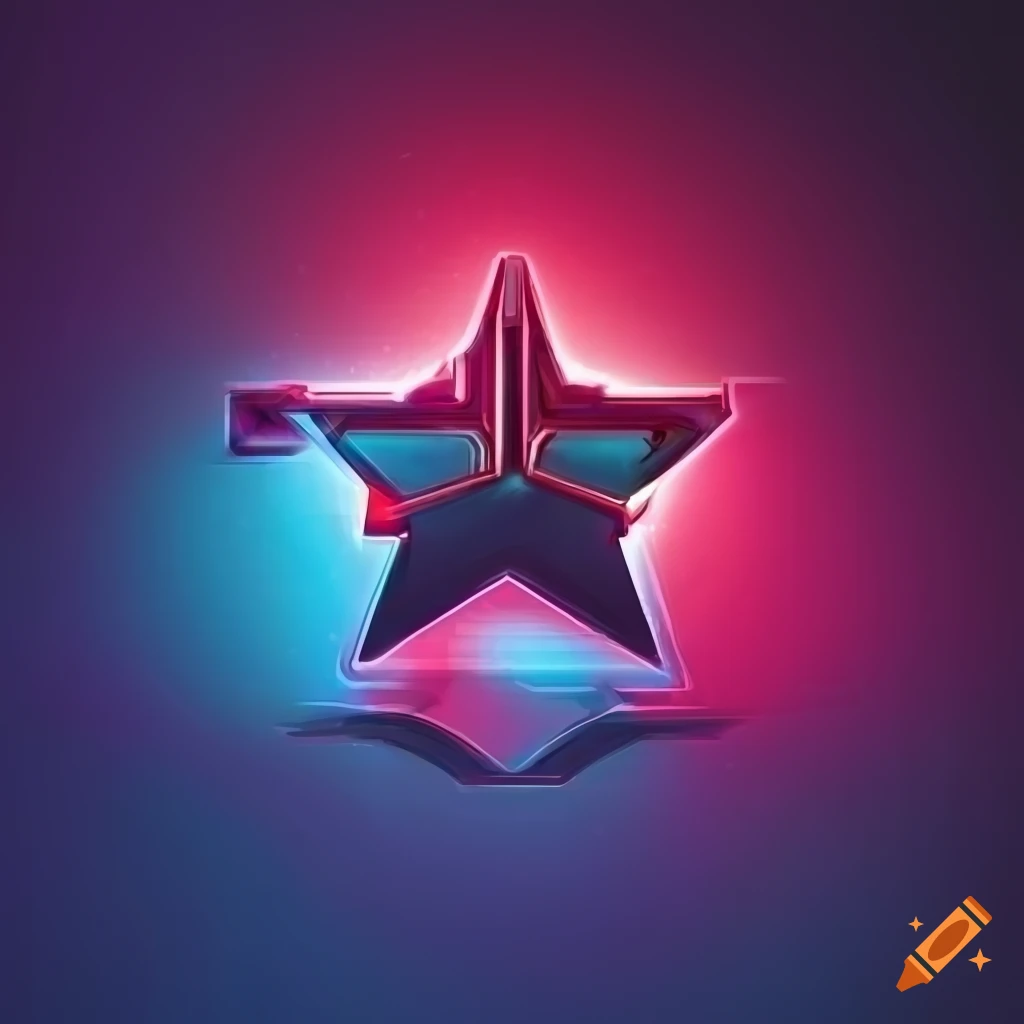Cyber star logo on Craiyon