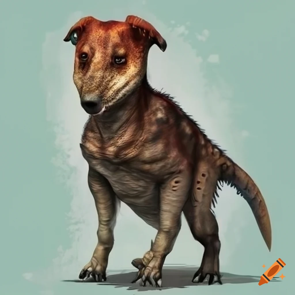 Dog-dinosaur hybrid on Craiyon