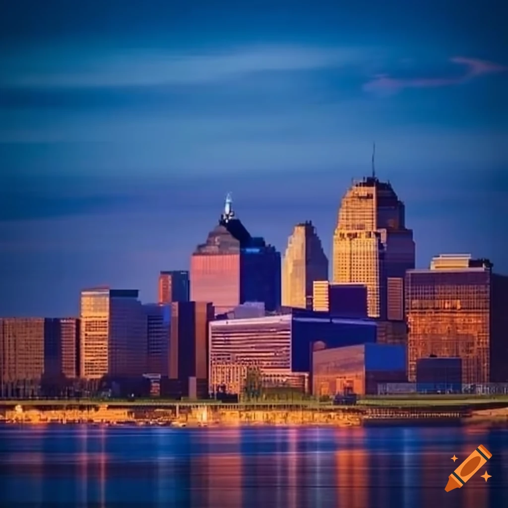 High resolution 8-bit buffalo ny modern skyline interpretation on Craiyon