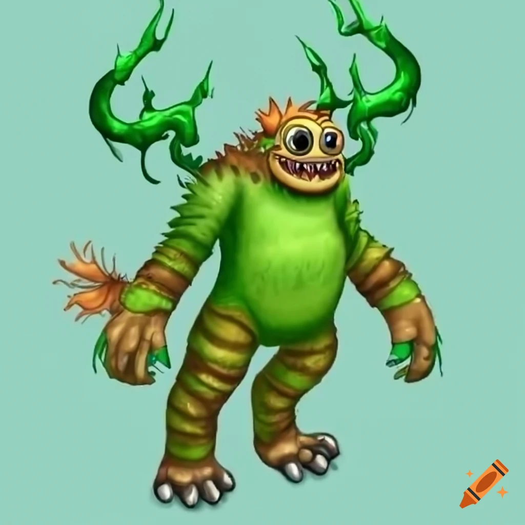 Singing Monsters Shamrock creature on Craiyon