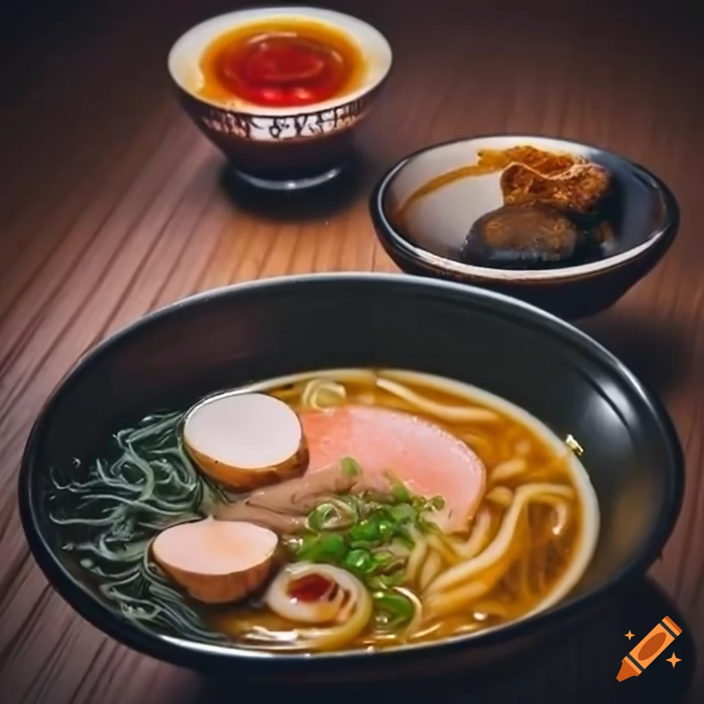 Bowl of unique ramen dish on Craiyon