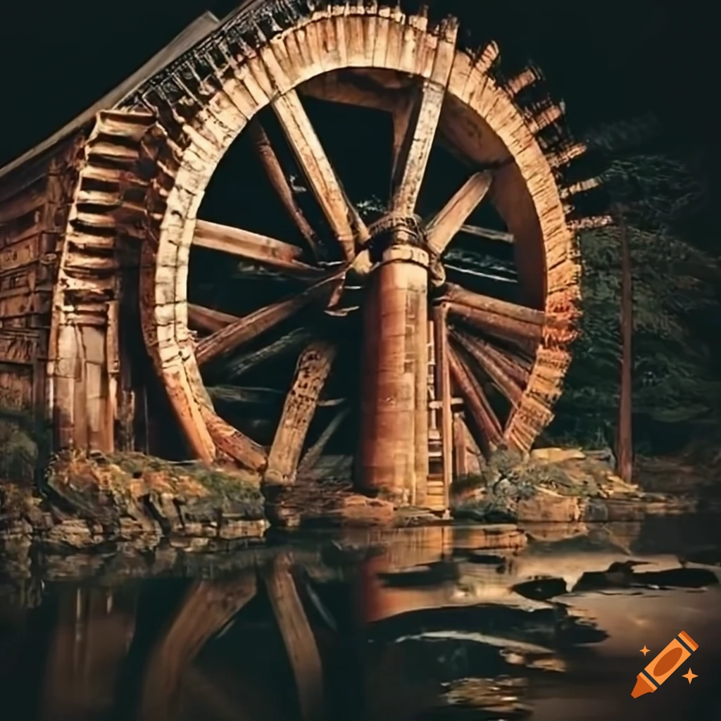 Water turbines in ancient japan on Craiyon