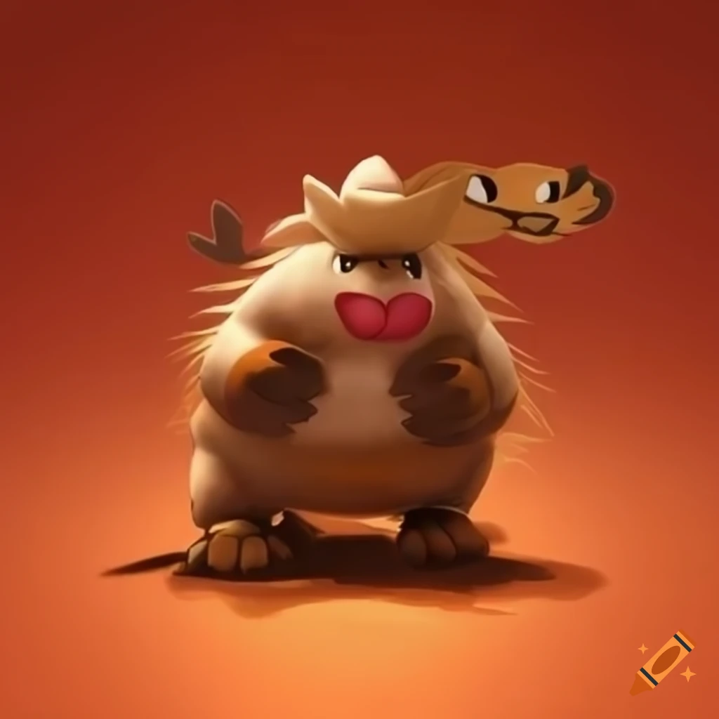 Pokemon primeape wearing a cowboy hat on Craiyon