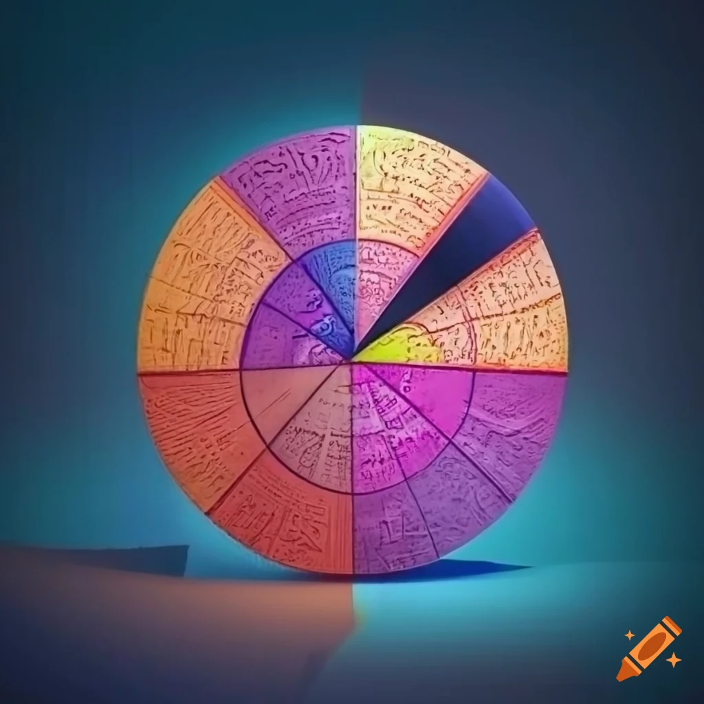 Front cover design for a book on fractions on Craiyon